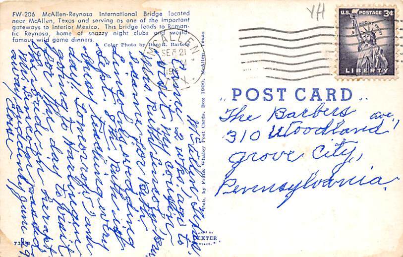 Reynosa International Bridge Interior Mexico - McAllen, Texas TX ...