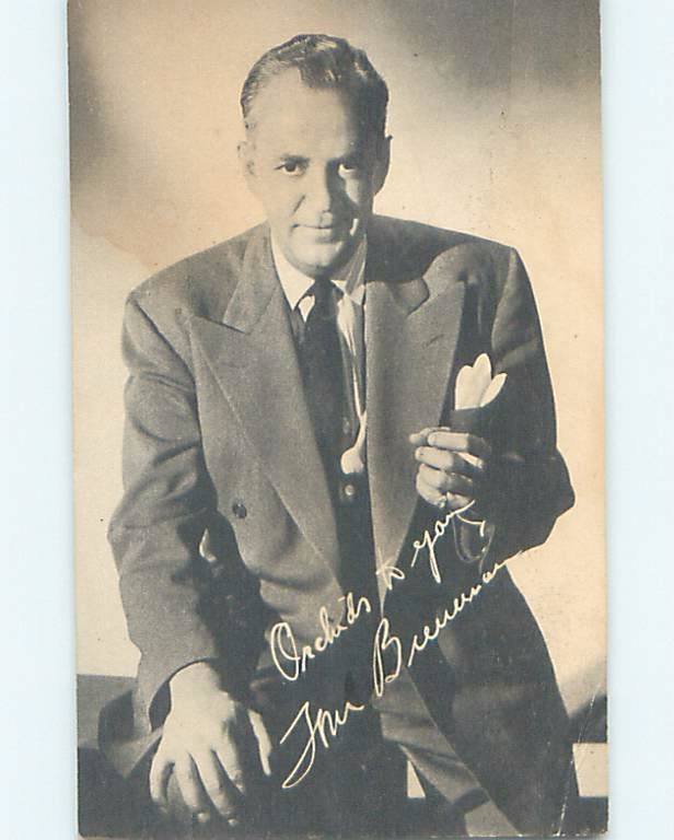 1945 Postcard Ad TOM BRENEMAN WITH ORCHID Hollywood - Los Angeles CA ...