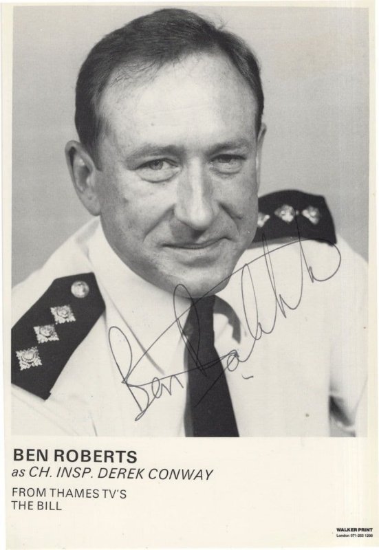 Ben Roberts Derek Conway The Bill ITV Rare Hand Signed Cast Card ...