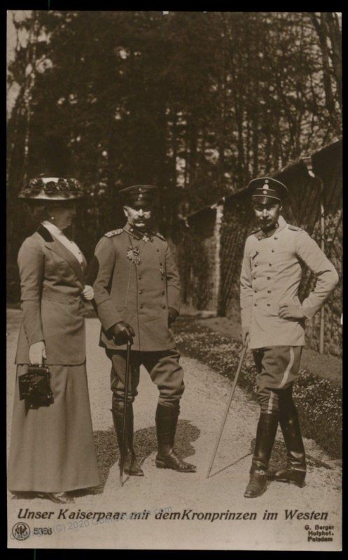 Germany WWI Kaiser Wilhelm II Wife Portrait Real Photo RPPC G96078 ...