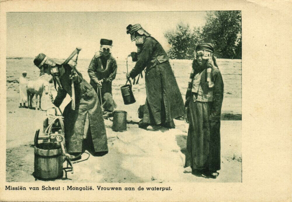 china, Mongolia, Native Women at the Well (1920s) Mission Van Scheut ...