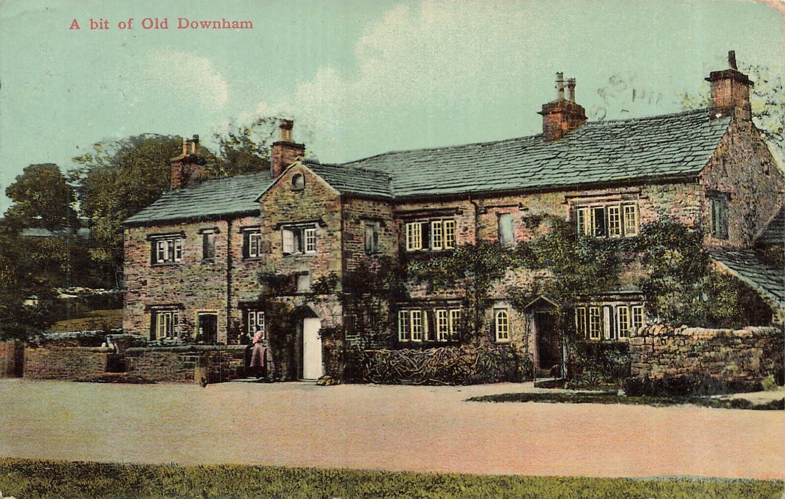 A BIT of OLD Downham Lancashire England-Old Well Hall~1910 Briggs Photo ...