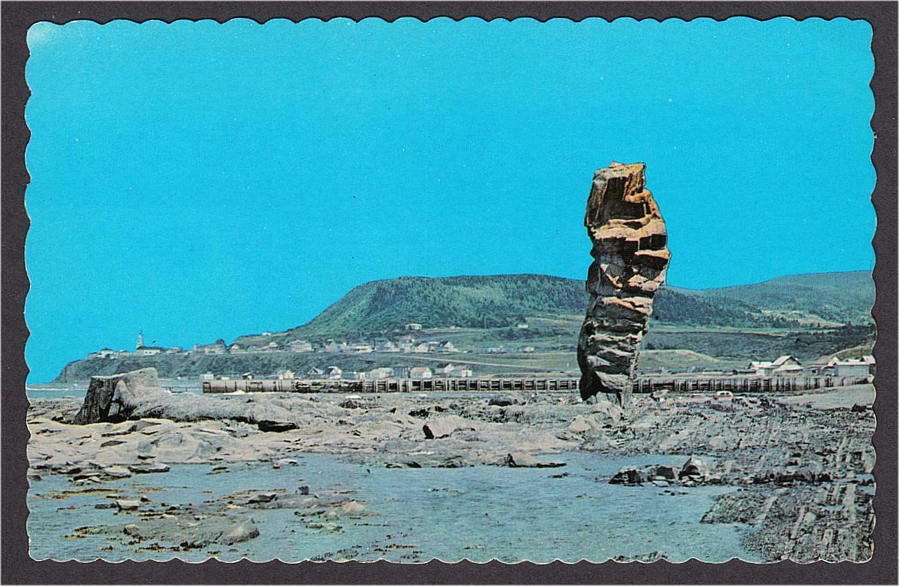 Tourelle Gaspe QC Rock Formations on Shore Postcard 1960s-1970s ...
