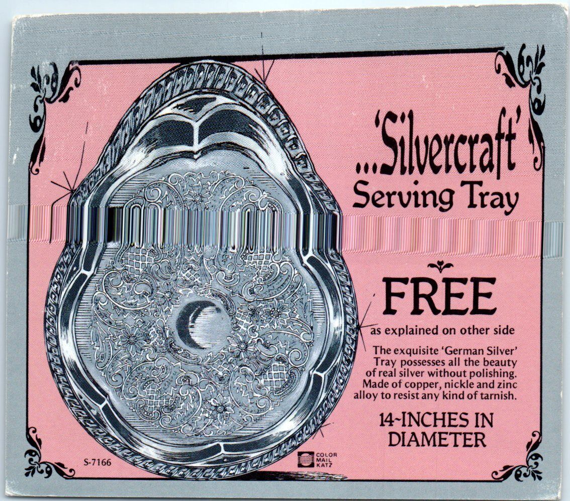 Postcard - Our Reward: Silvercraft Serving Tray | Other / Unsorted ...