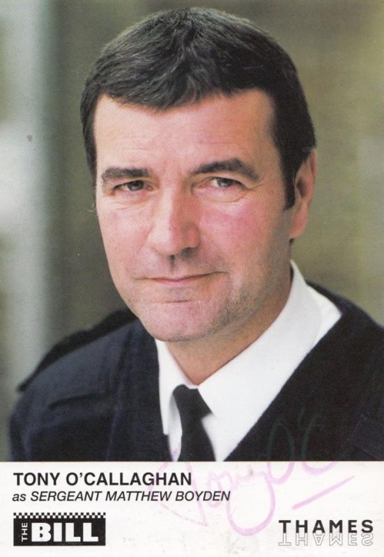 Tony O'Callaghan as Matthew Boyden ITV The Bill Hand Signed Cast Card ...