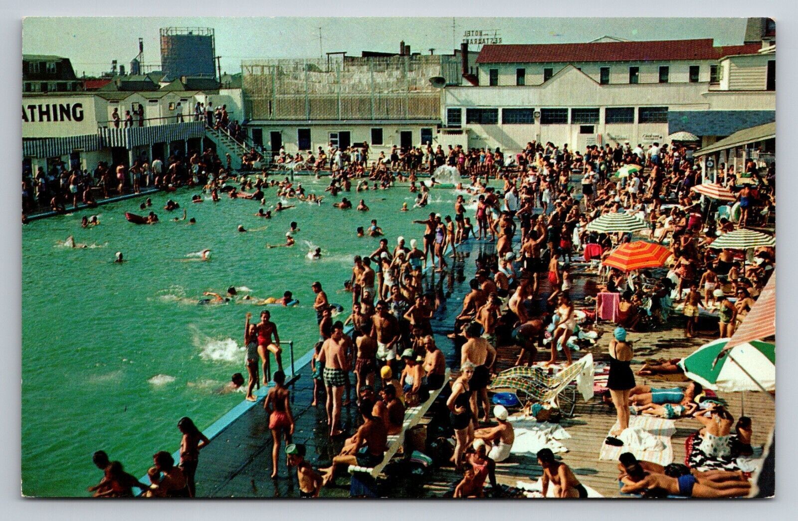 Chelsea Pool Long Branch New Jersey Vintage Unposted Postcard | Europe ...