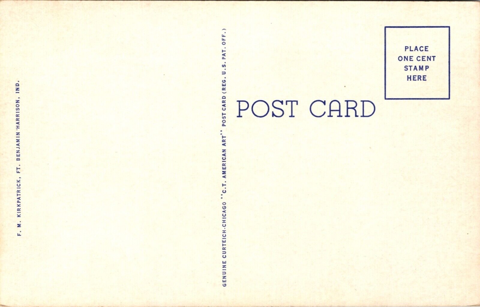 Linen Postcard Soldiers Completing I.Q. Test at Fort Benjamin Harrison ...