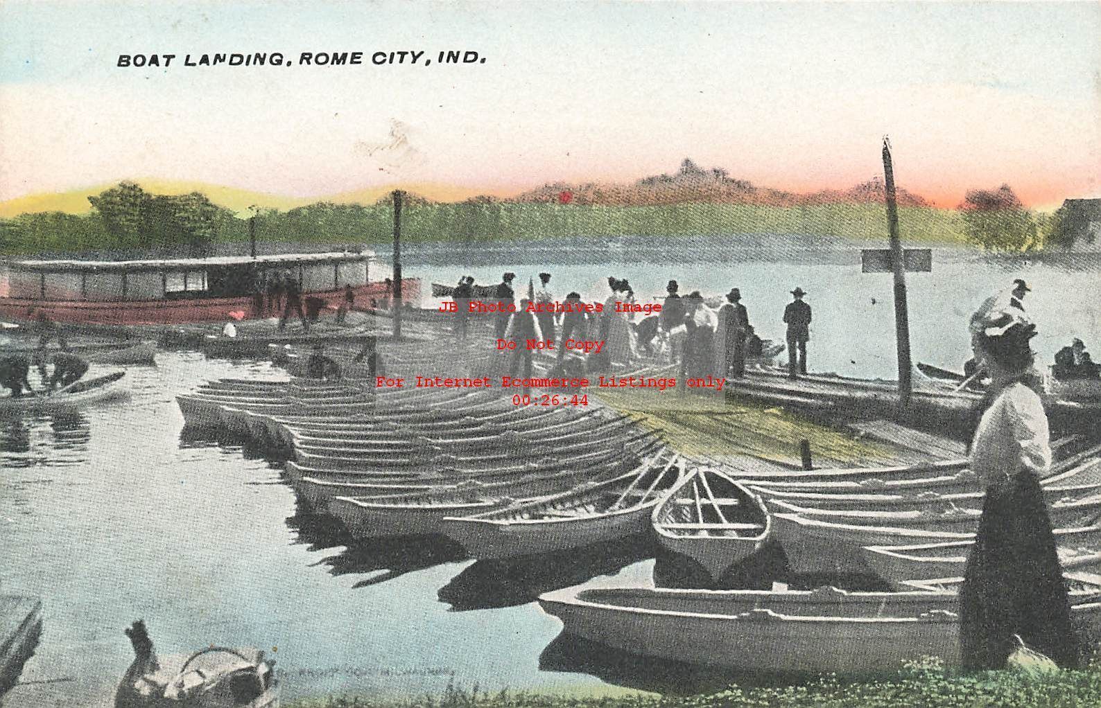 IN, Rome City, Indiana, Boat Landing, Jones Store Pub No 213 | United ...