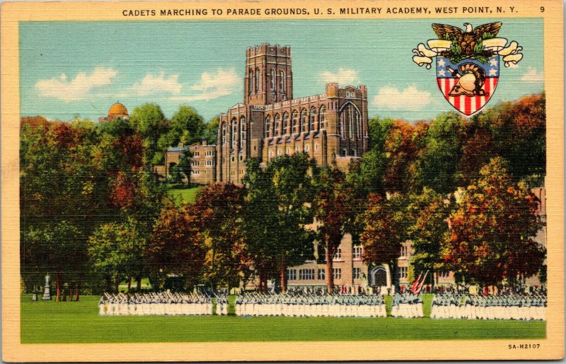 Vtg Cadets Marching to Parade Ground US Military Academy West Point NY ...