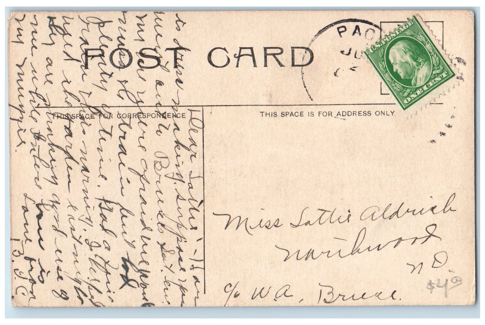 Hunter North Dakota ND Postcard Residences House Exterior Scene 1910 ...