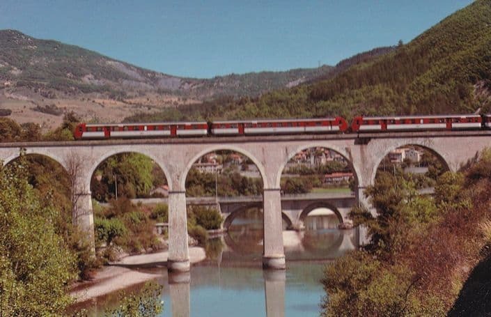 SNCF 5394 Alpazur Train at Sisteron Bridge French postcard | Topics ...