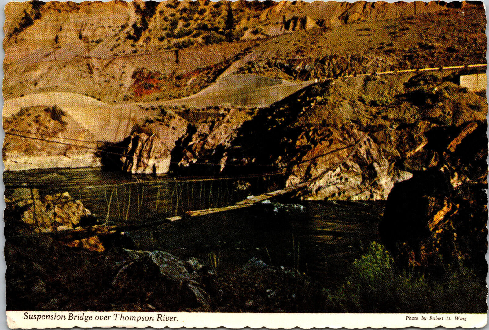 Suspension Bridge Over Thompson River Near Spences Bridge First Nations ...