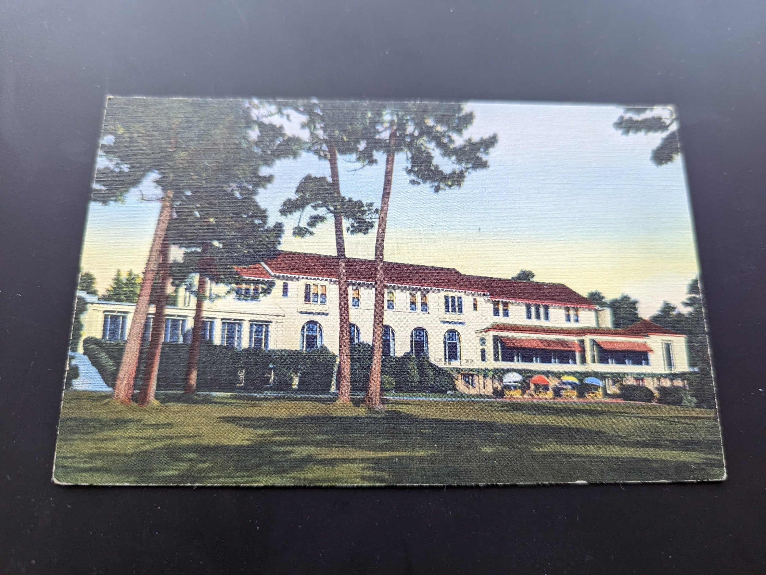Vintage LINEN Card "Del Monte Lodge - Pebble Beach" Teich 4B-H163 never ...