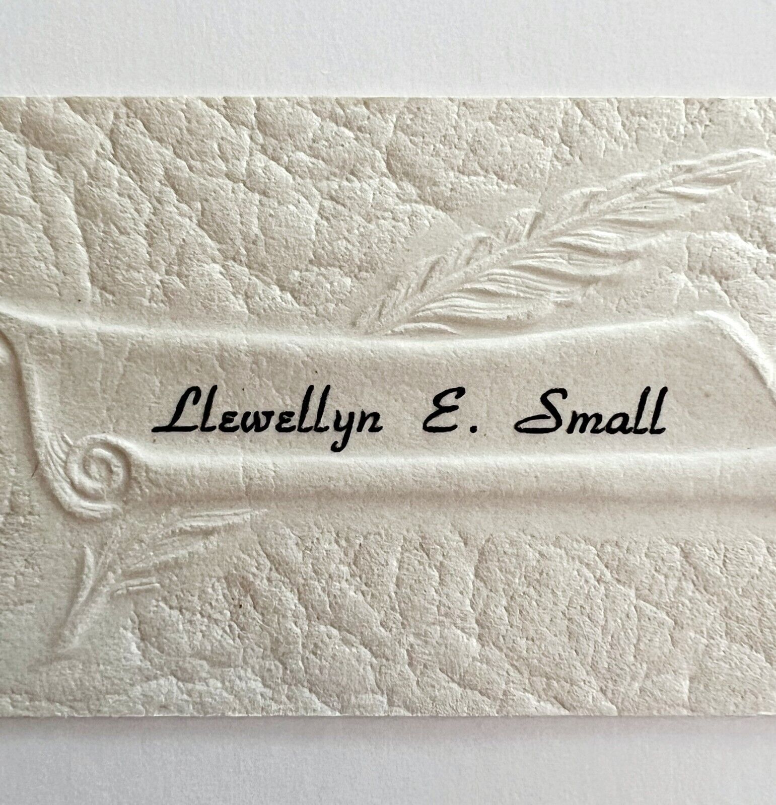 Llewellyn Small Photographer Embossed Business Card Maine 1920-30s Mini ...