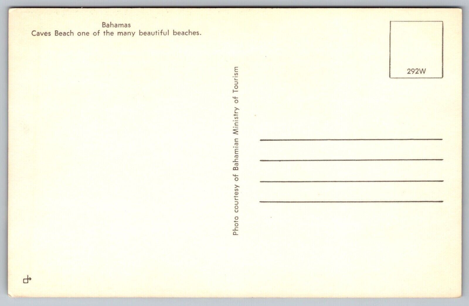 Bahamas Caves Beach Shoreline Oceanfront Coastal Ocean Vintage UNP ...