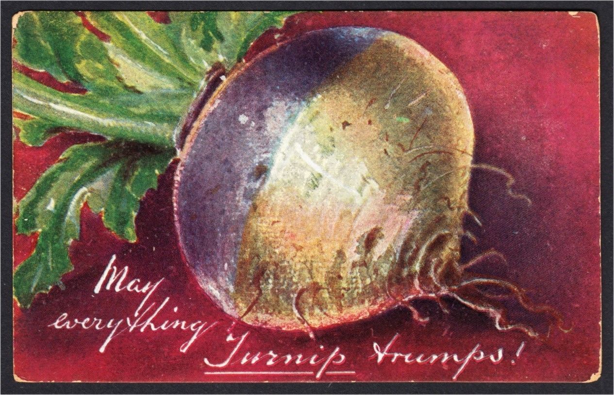 Turnip Pun May Everything Turn Up Trumps Comic Postcard 1900s | Topics ...