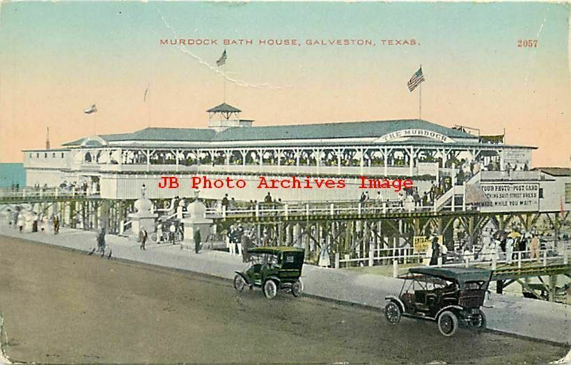 TX, Galveston, Texas, Murdock Bath House, Exterior View, SH Kress No ...