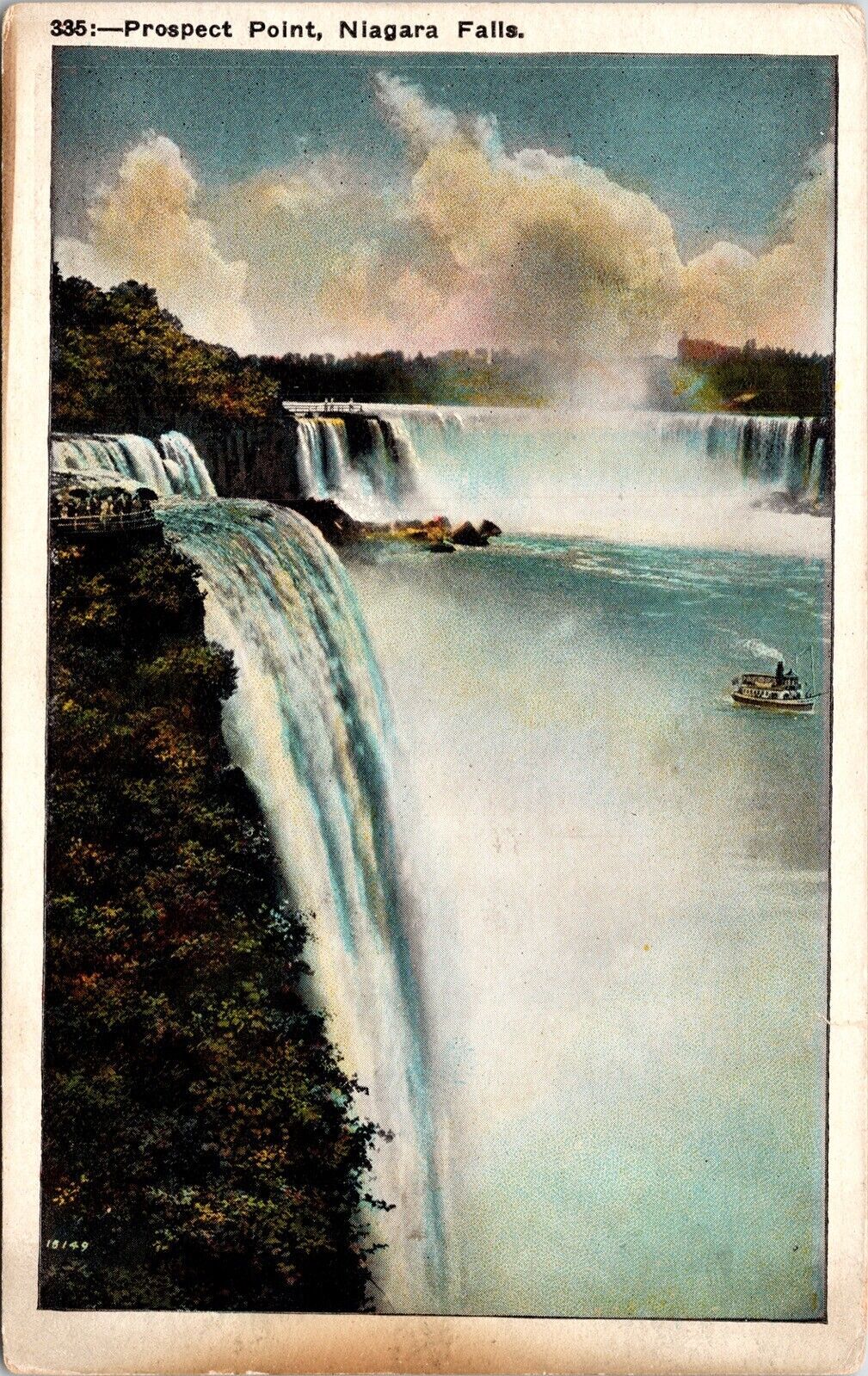 Prospect Point Niagara Falls Waterfall View Gorge Postcard Unposted ...