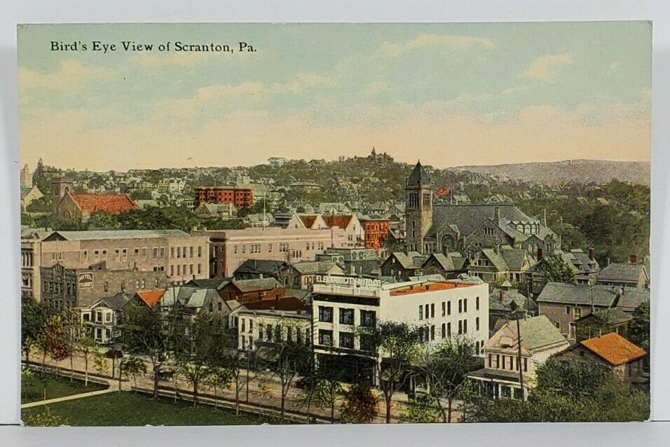Scranton Pennsylvania Bird's Eye View Postcard P19 | United States ...