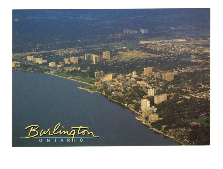 Burlington Aerial View, Ontario, Large 5 X 7 Inch Postcard | Canada ...