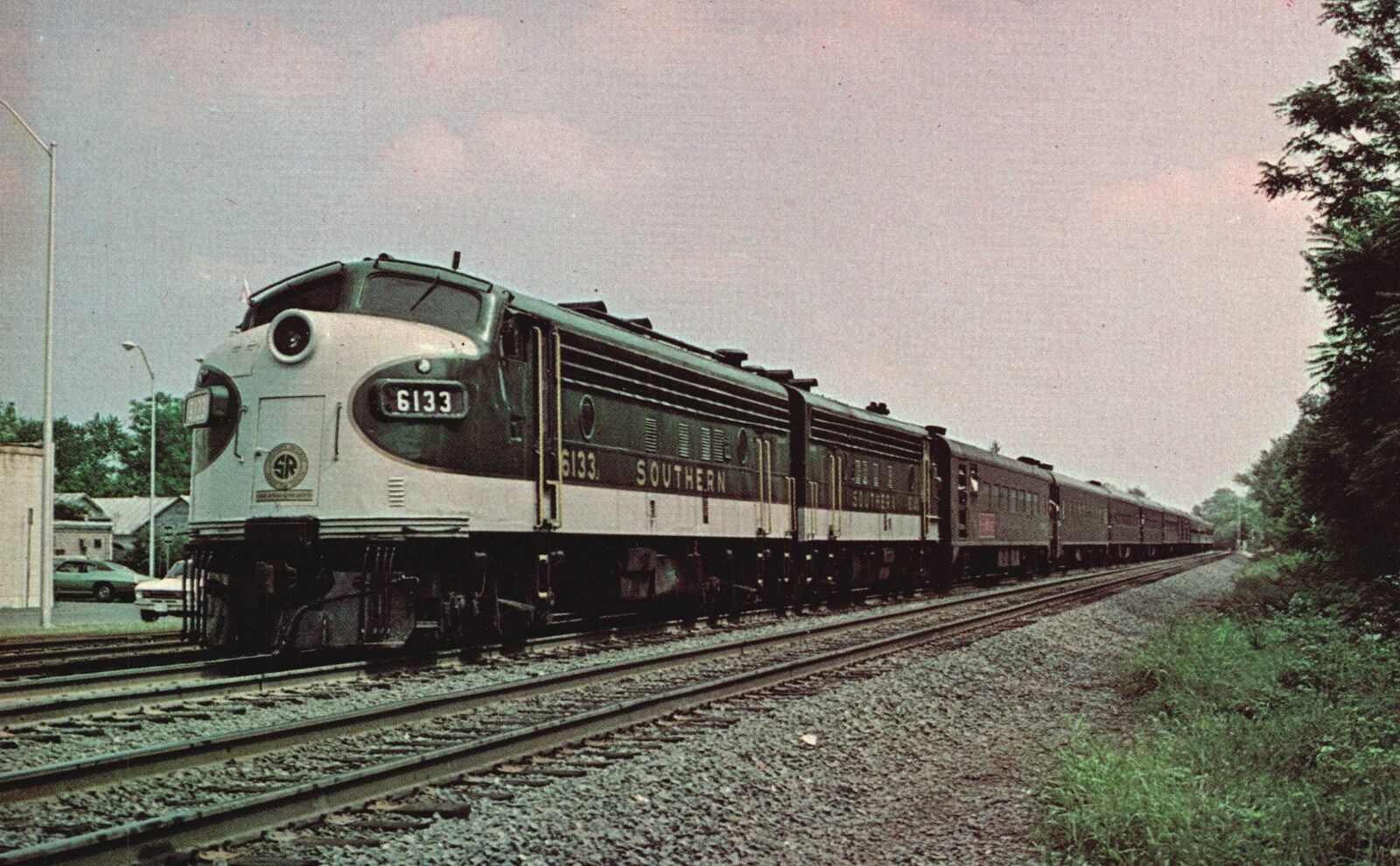 Vintage Postcard Southern 6133 Two Model FP7 Locomotives Train National ...