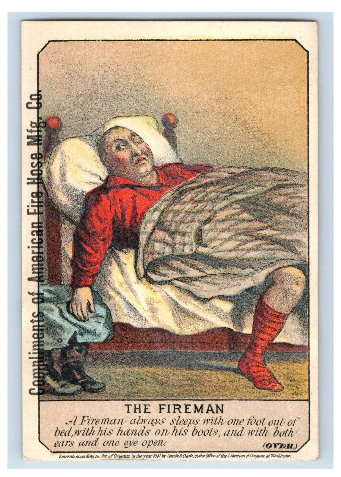 1881 American Fire Hose Mfg. Co. Day In The Life Of A Fireman Set Of 6 ...