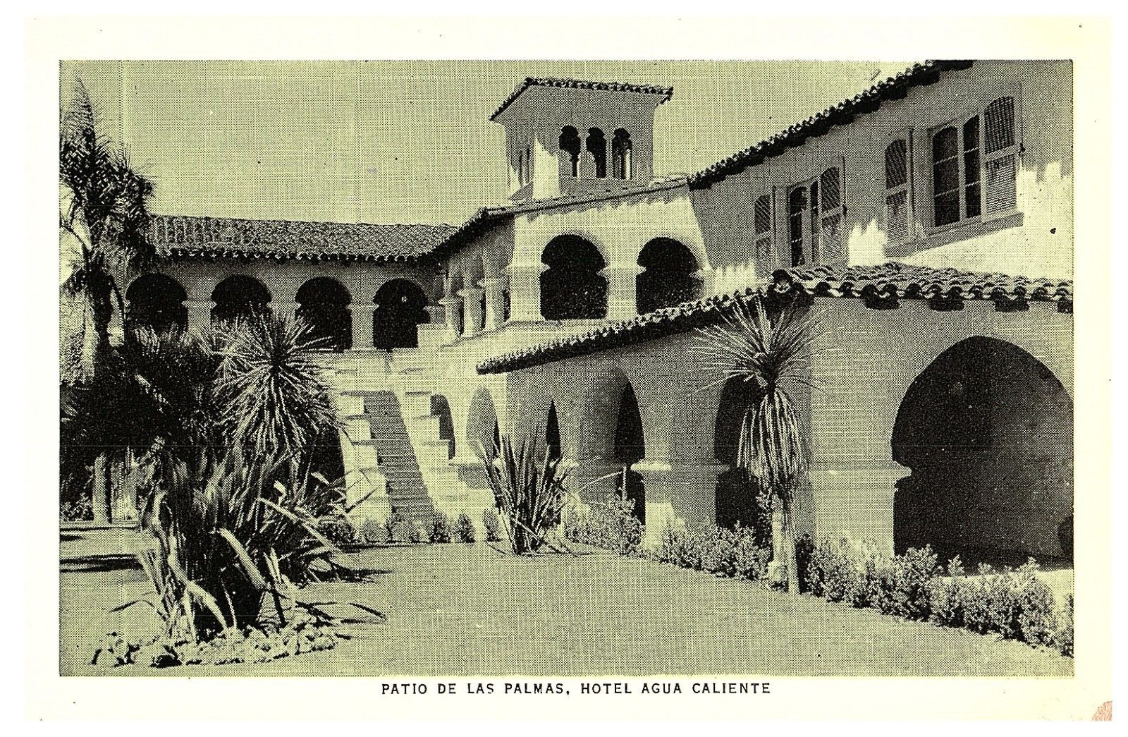 Hotel Agua Caliente Patio Exterior Tijuana Hot Springs Old Mexico ...
