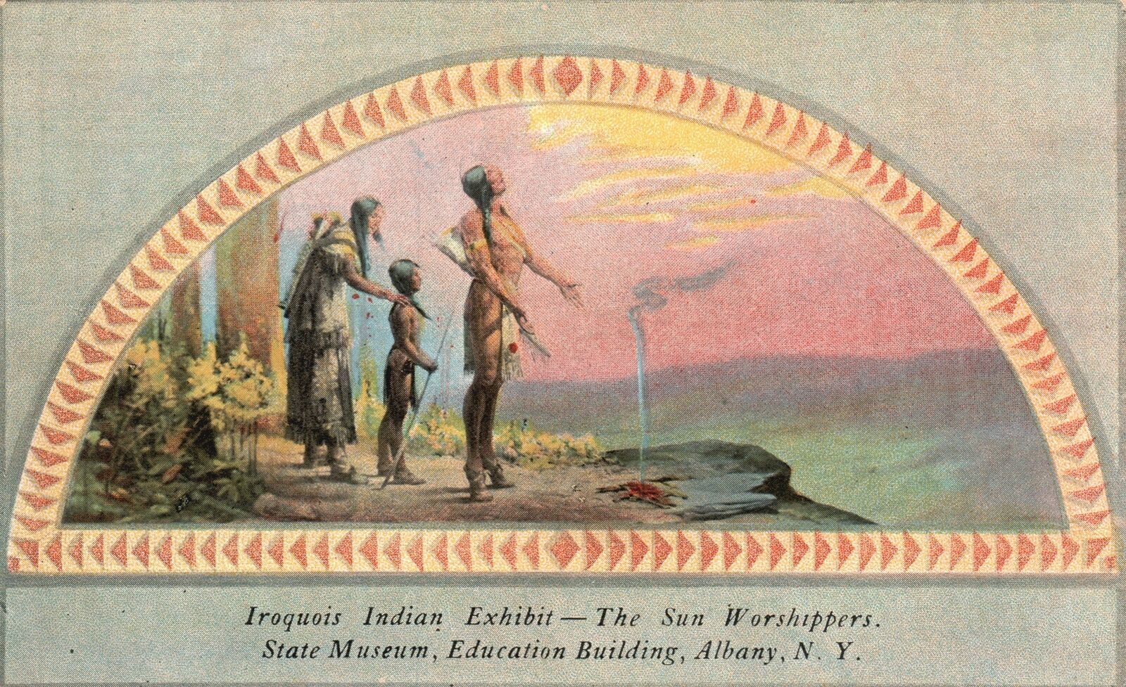 Vintage Postcard 1910's The Sun Worshippers By David C. Lithgow Albany ...