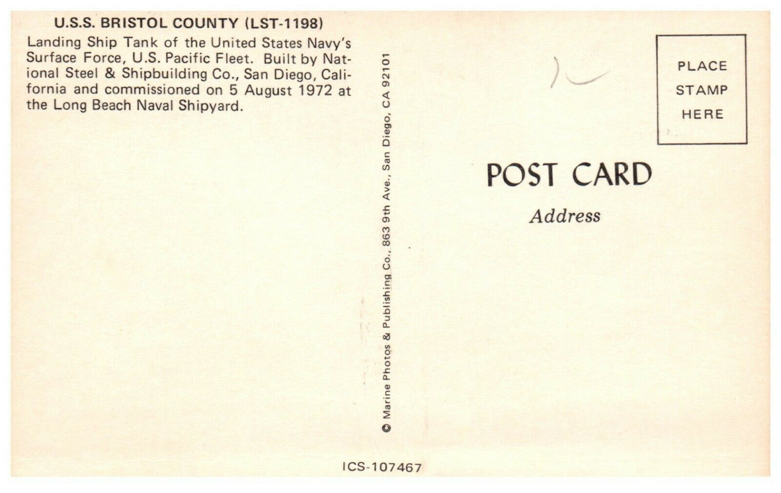 1970's U.S.S. Bristol County LST-1198 Landing Ship Tank PC1956 | Topics ...