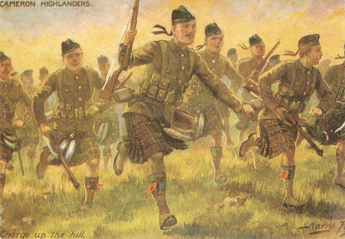 "Harry Payne. Cameron Highlanders " Modern English repro of a Tuck ...