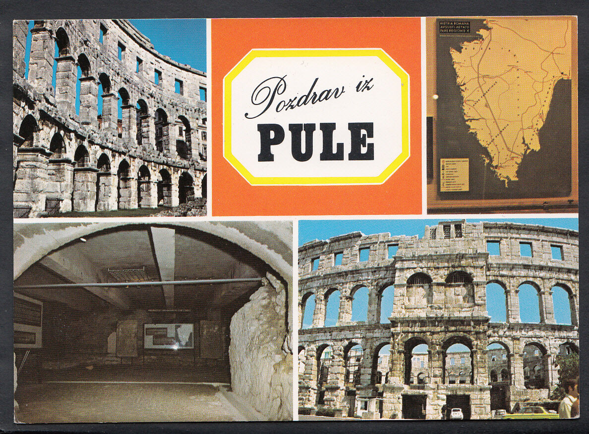 Croatia Postcard - Views of The Pula Roman Amphitheatre B2651 | Europe ...