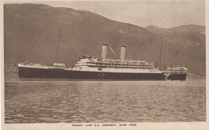 On Board The SS Oronsay Orient Line Ship Antique Official Postcard ...