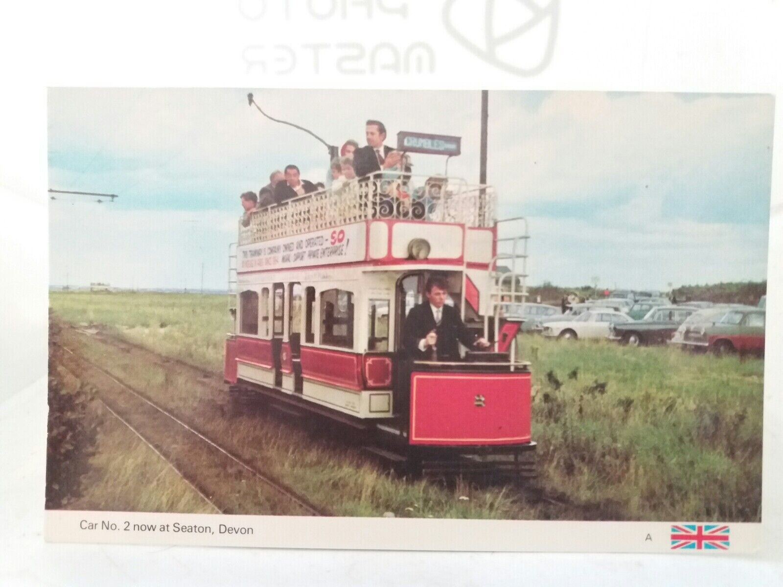 Eastbourne Sussex Tram No 2 with Passengers on Crumbles Tramway Vintage ...