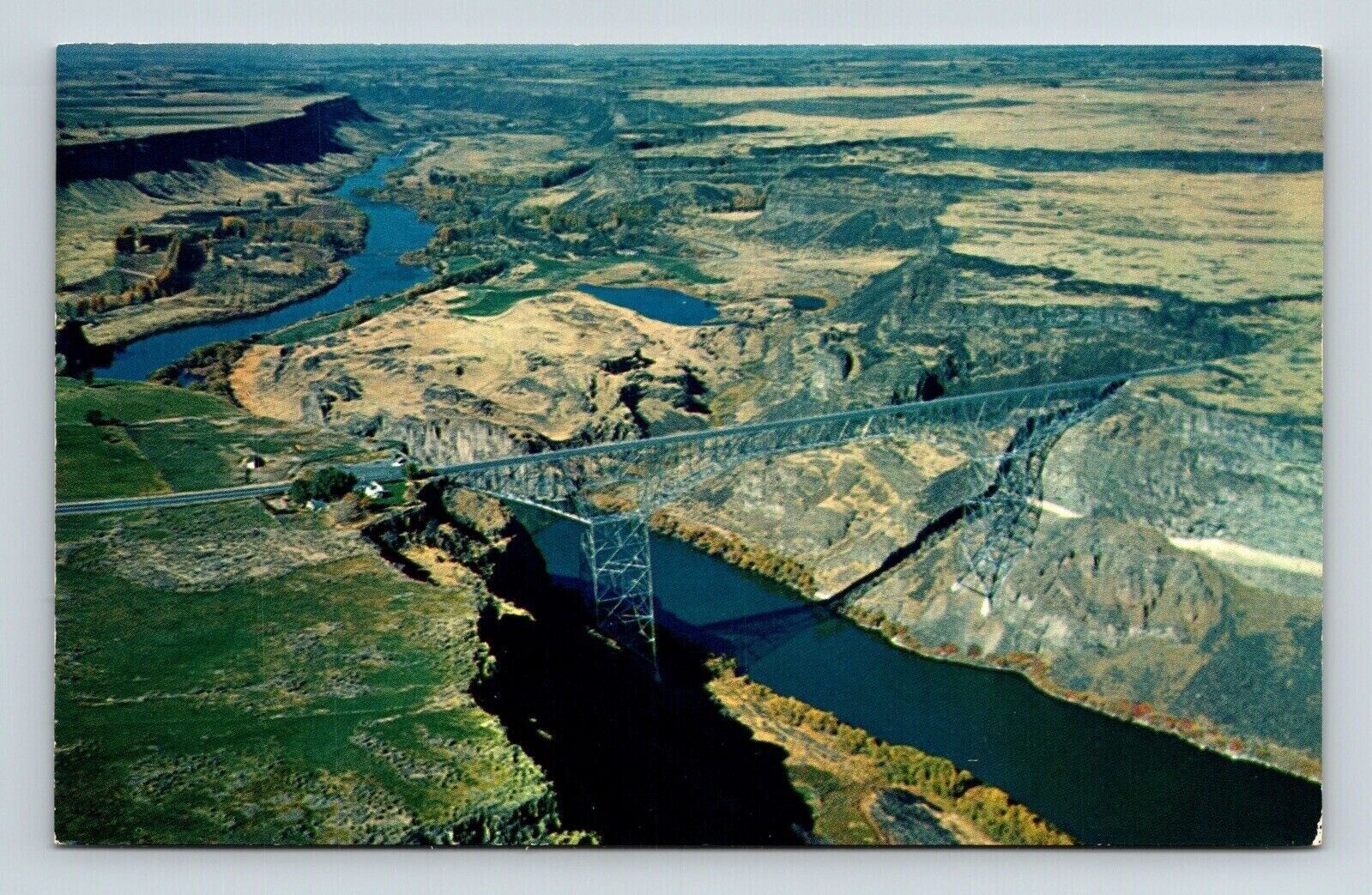 Snake River Canyon Idaho Perrine Bridge Scenic Birds Eye View Chrome ...