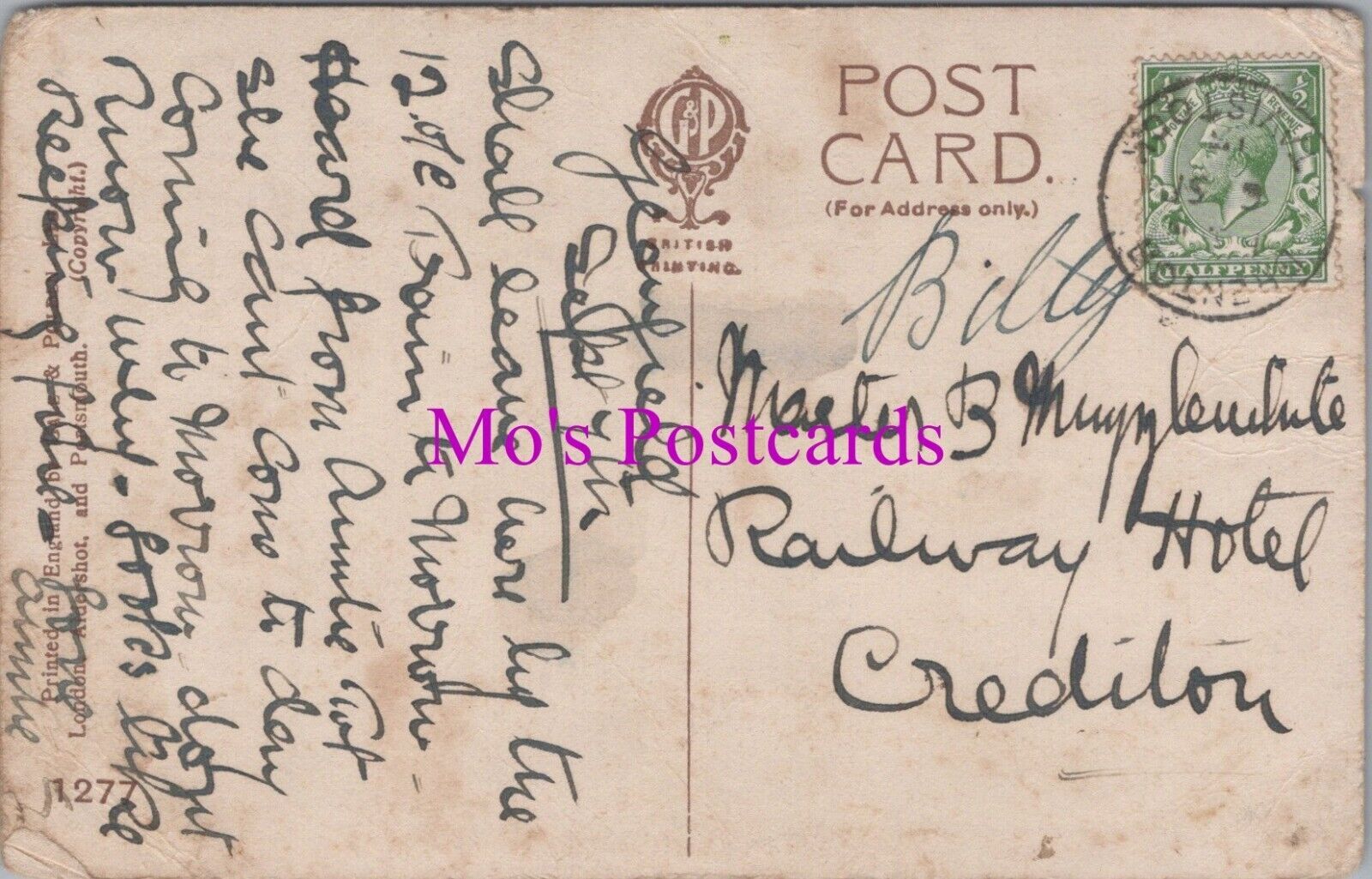 Genealogy Postcards - 6 x Muzzlewhite, Railway Hotel, Crediton, Devon ...