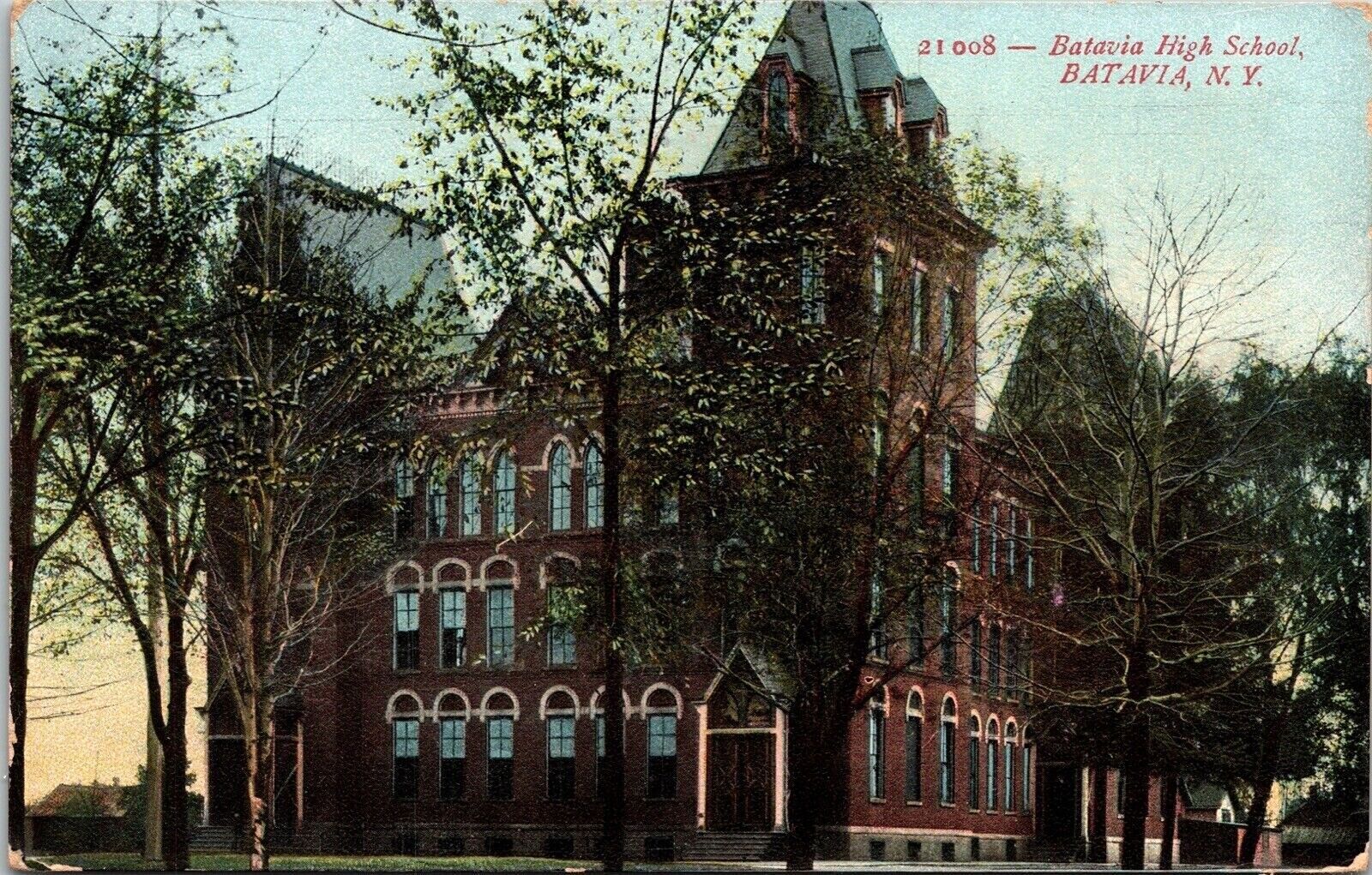 Historic Batvia High School Building Streetview Batvia New York DB ...