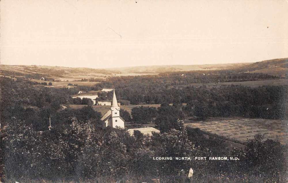 Fort Ransom North Dakota Looking North Real Photo Vintage Postcard ...