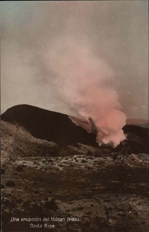 Costa Rica Volcan Irazu Volcano Eruption Tinted Real Photo Vintage ...