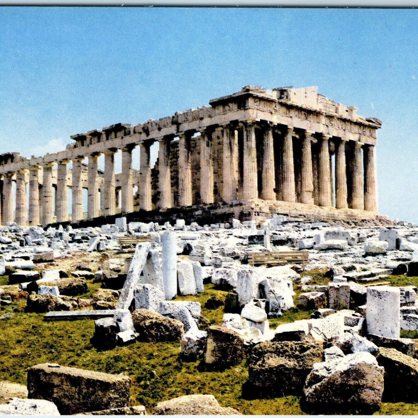 c1970s Athens, Greece Parthenon Ancient Greek Temple Ruins Sea Chrome ...