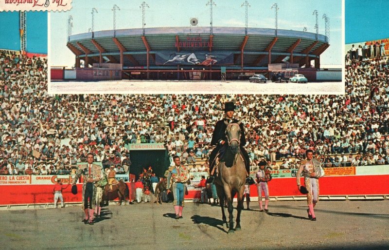Vintage Postcard 1969 Plaza De Toros Monumental Bull Ring Juarez Mexico ...