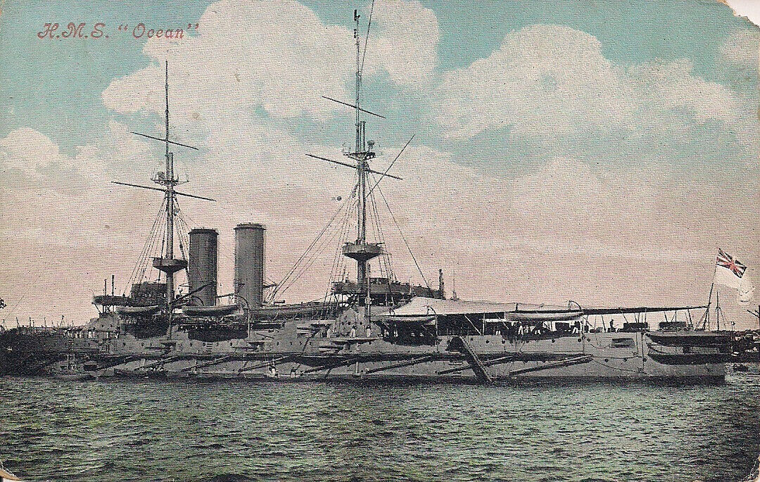 HMS Ocean, British War Ship, 1907 to WWI Era, Royal Navy, Gallipoli ...