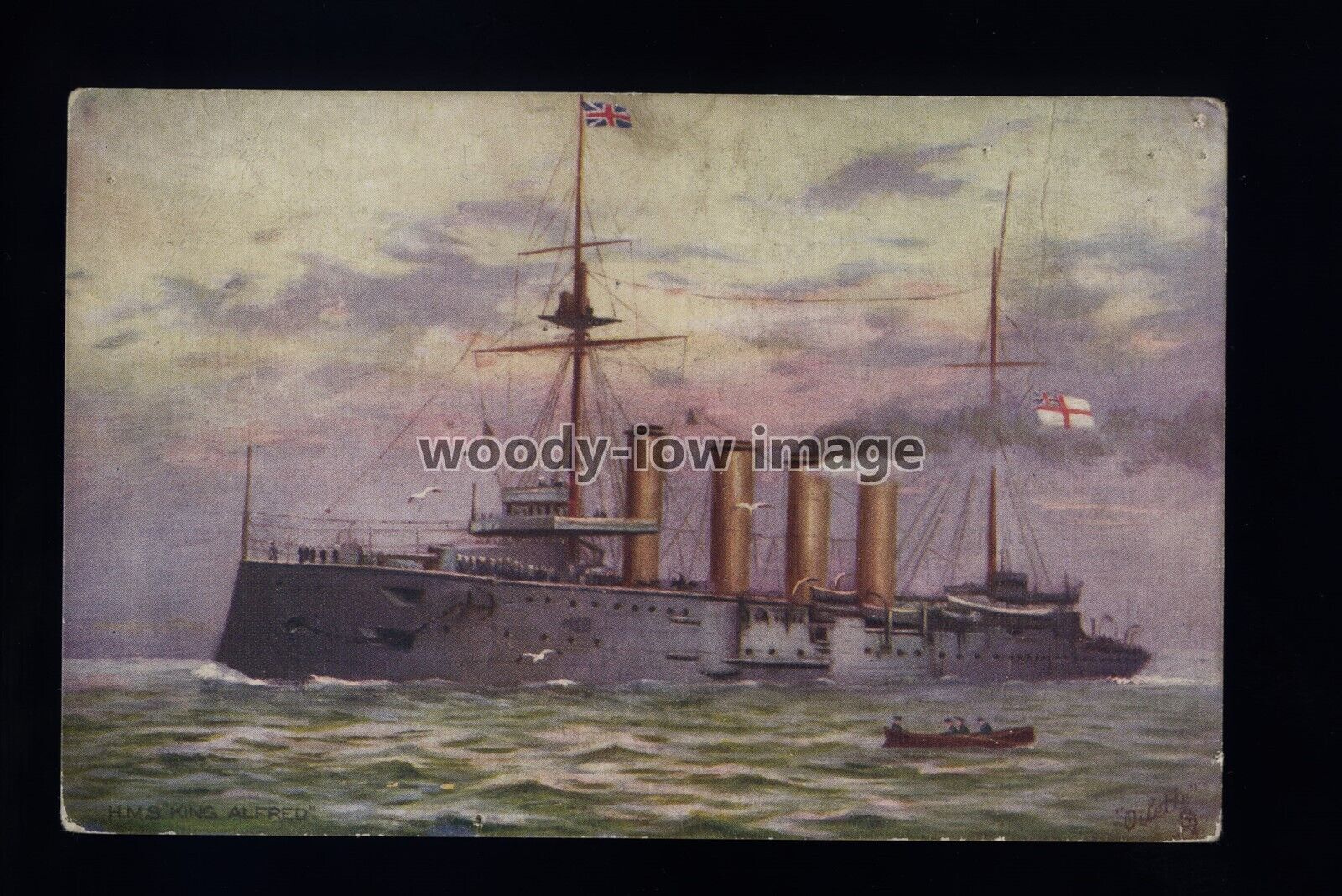 nb0156 - Royal Navy Warship - HMS King Alfred - "Our Ironclads" Tuck's ...