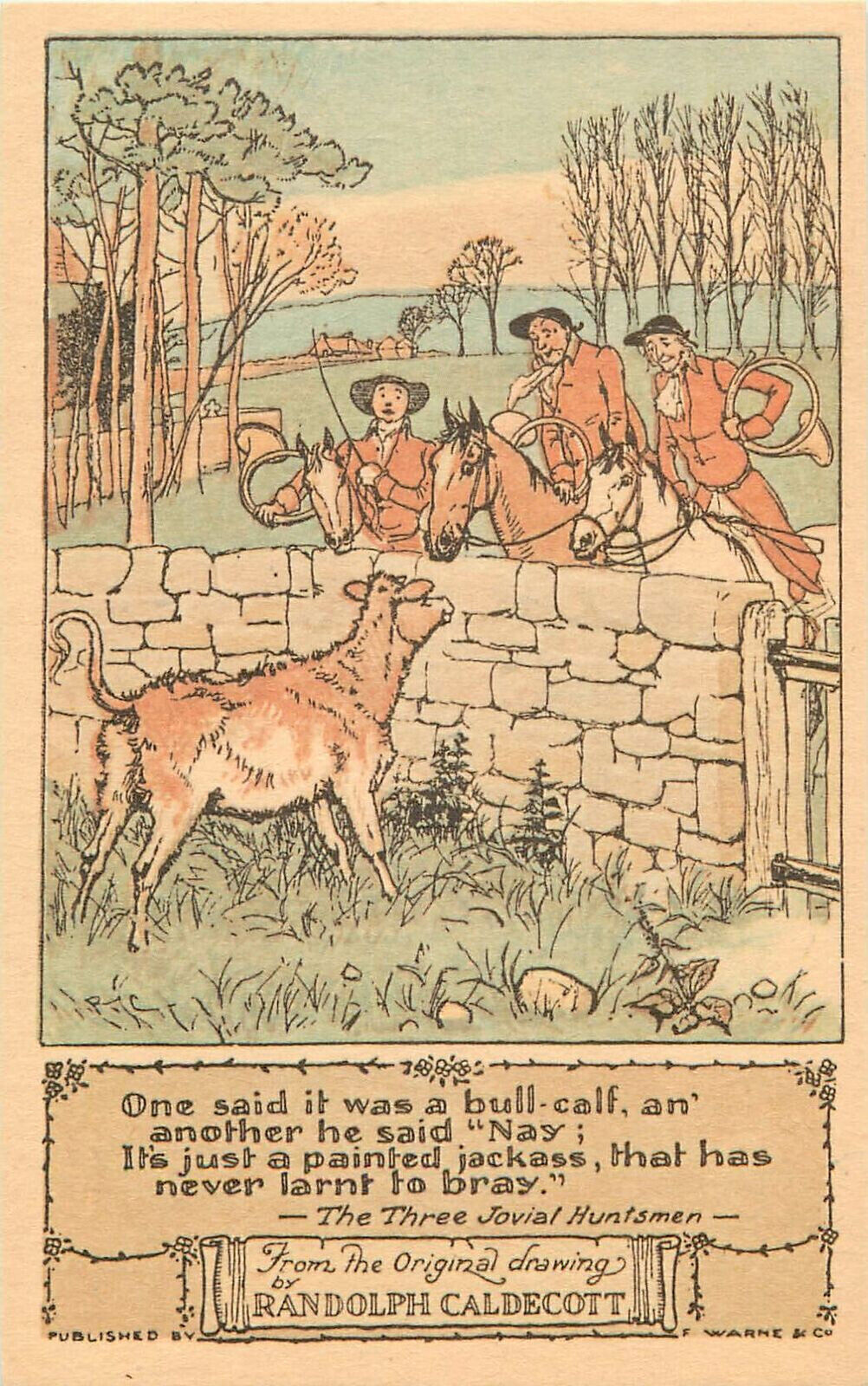 Set of 22 British artist and illustrator Randolph Caldecott drawings ...