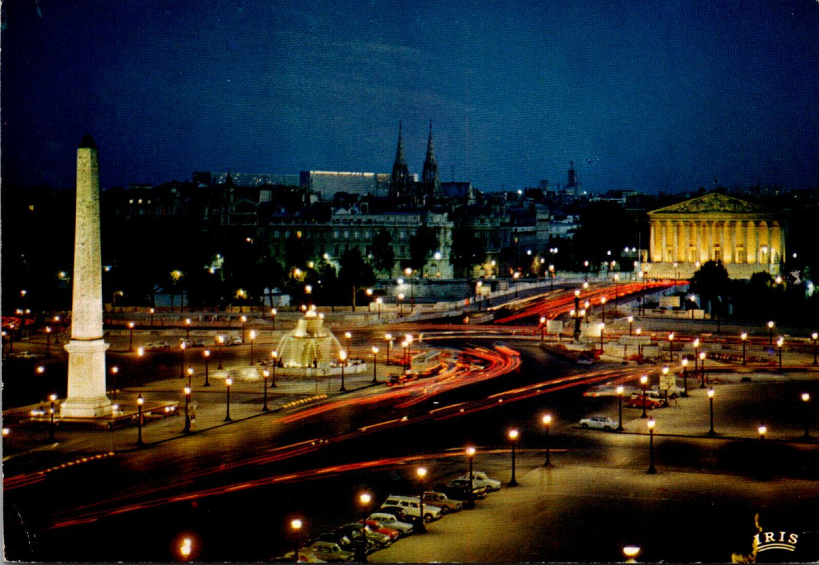 France Paris La Place de la Concorde At Night 1975 | Europe - France ...