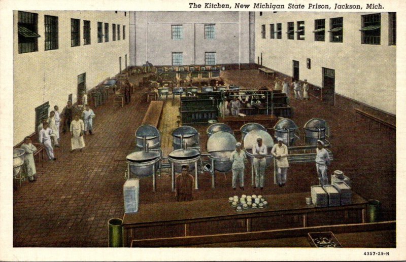 Michigan Jackson New Michigan State Prison The Kitchen Curteich ...