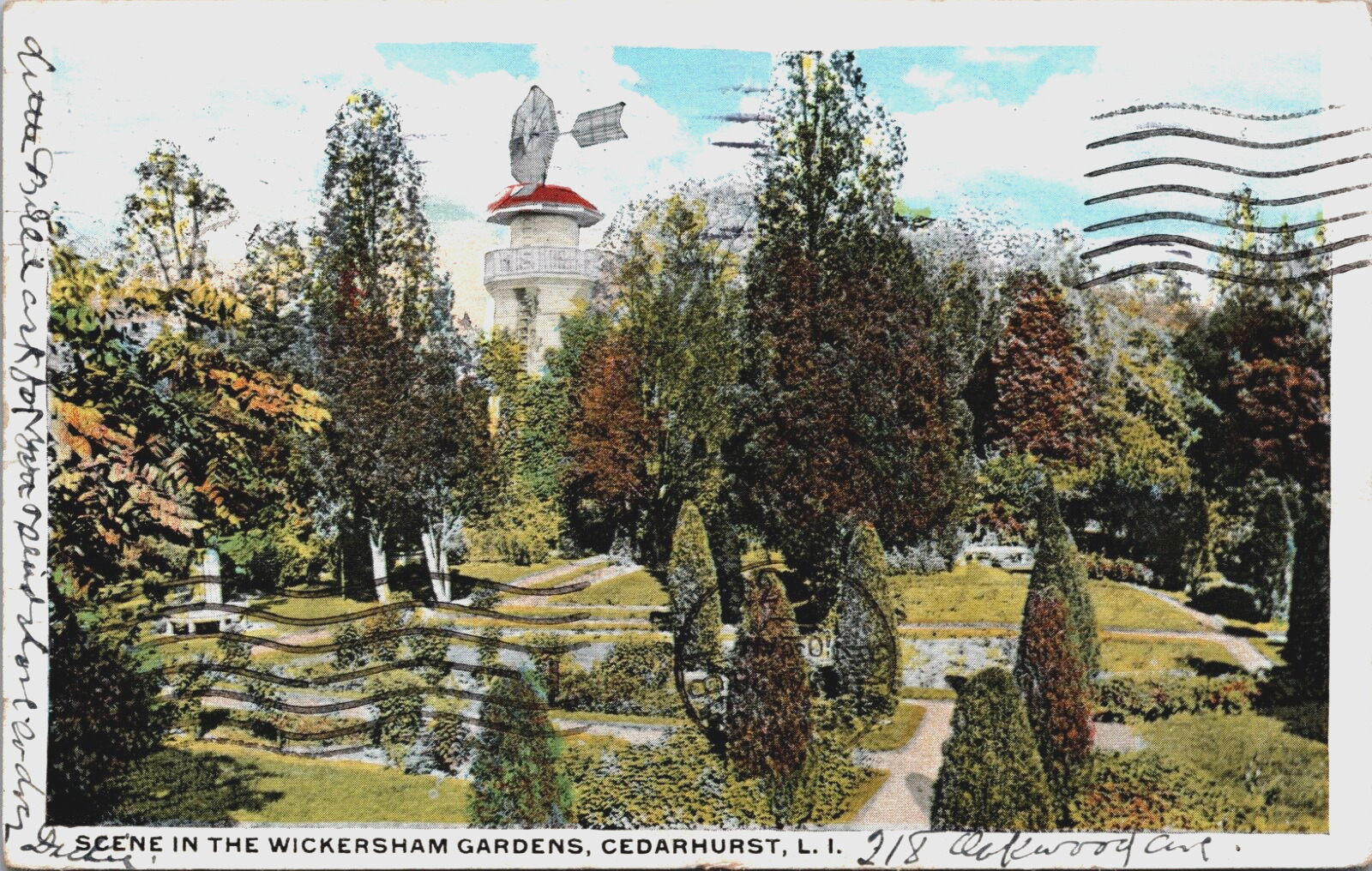 Scene In The Wickersham Gardens Cedarhurst Long Island New York ...