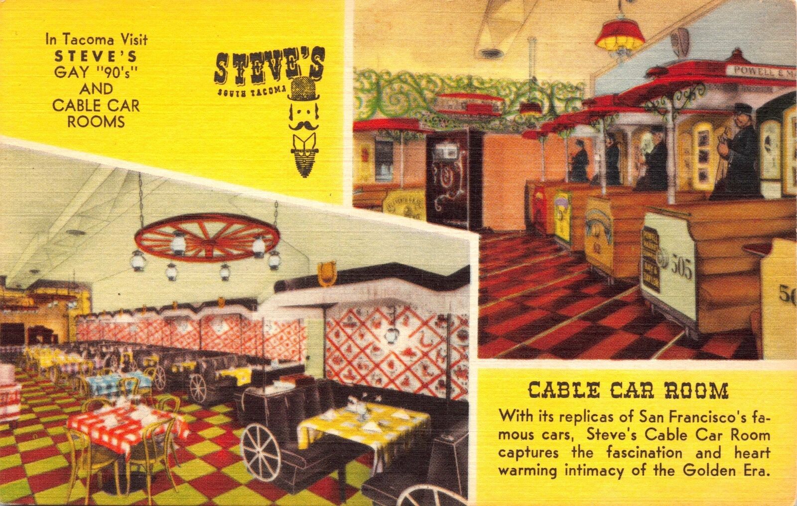 Linen PC Cable Car Room @ Steve's Restaurant in South Tacoma ...