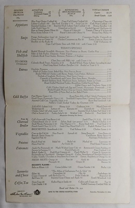 Vintage 1956 Promenade Cafe Menus Rockefeller Plaza x2 | Ephemera ...