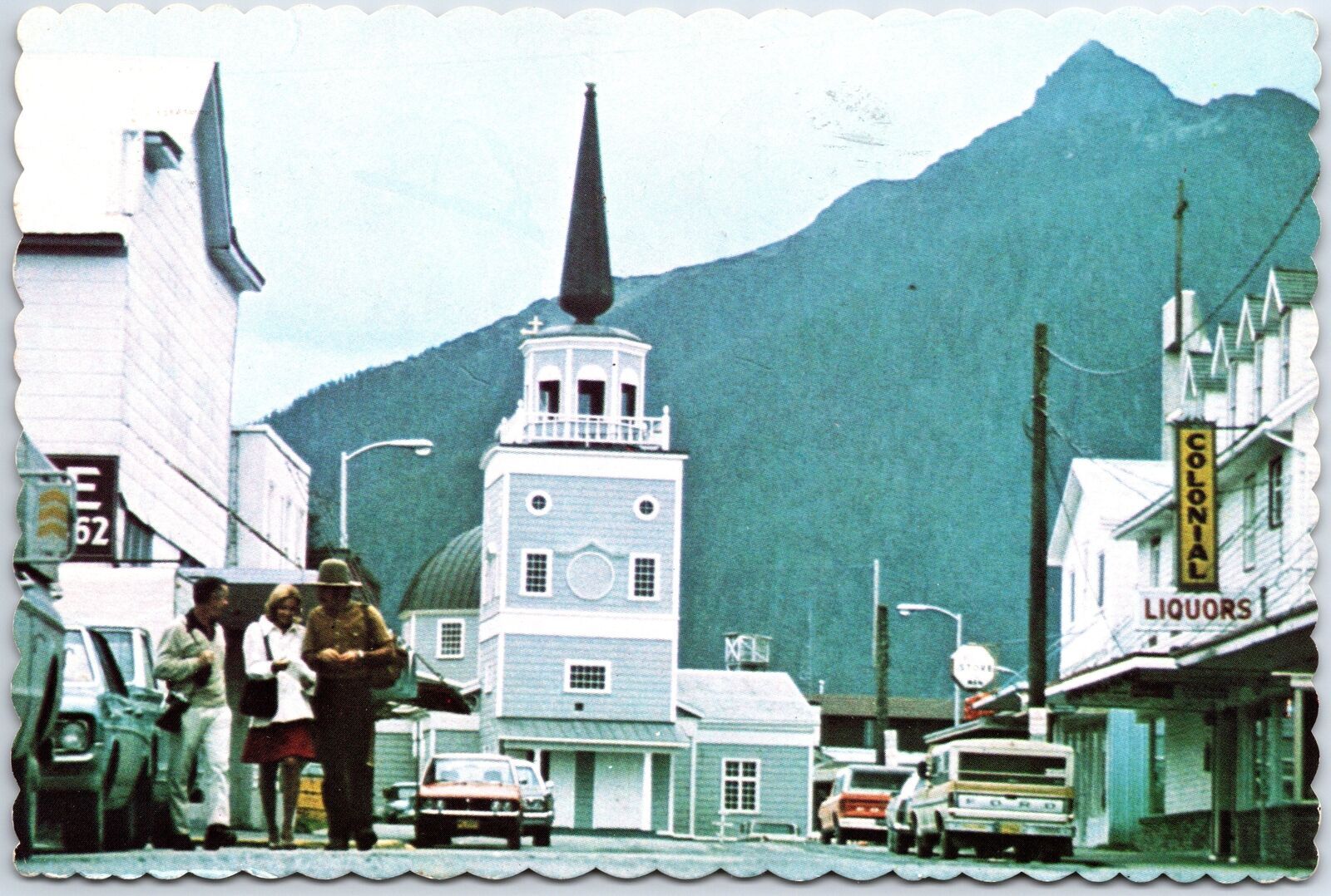 Vintage Continental Size Postcard Early 1980s Street Scene at Sitka ...