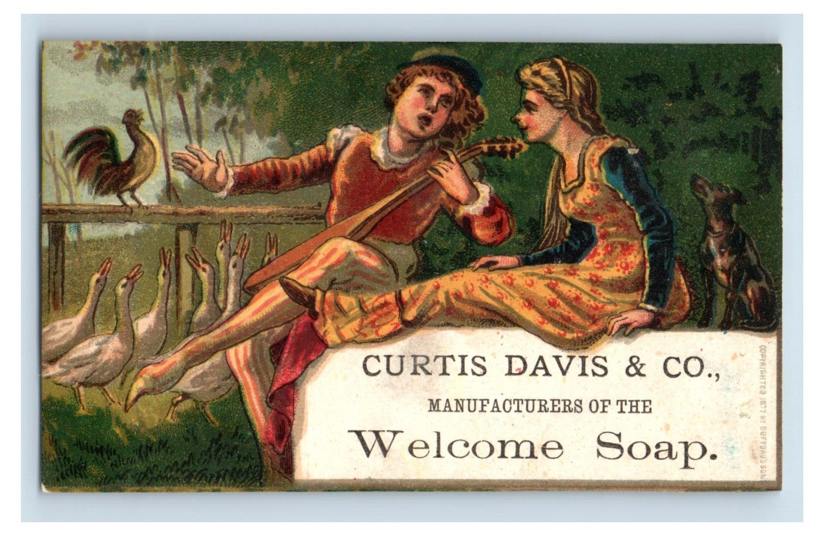 1880s Curtis & Davis Welcome Soap Colonial & Medieval Couple Lot Of 3 ...